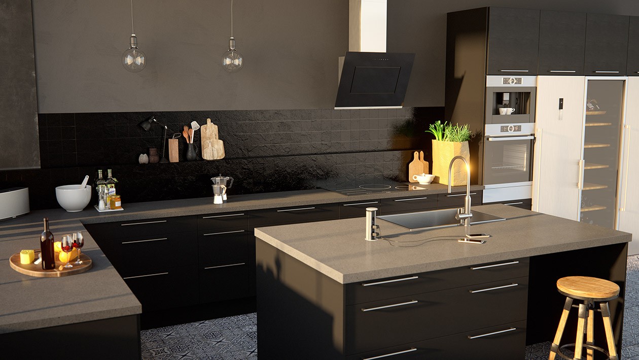 Epoq kök - Edge Svart Ek - Elgiganten